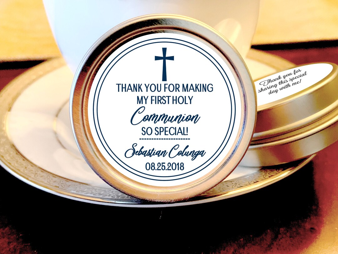 First Holy Communion, Candy Tins, Christening Mint Tins, Boys Communion ...