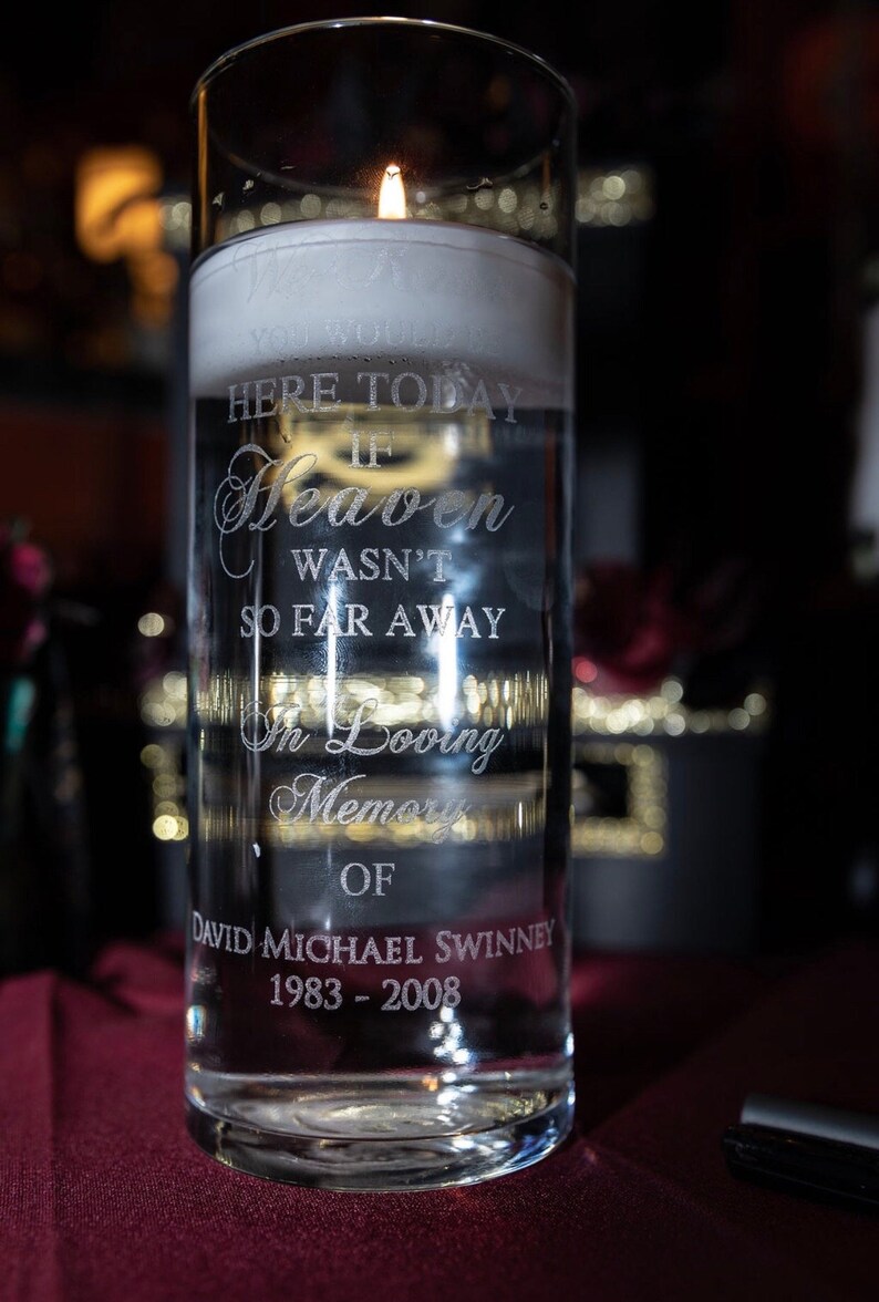 Memorial Vases in Loving Memory Vase floating Wedding - Etsy