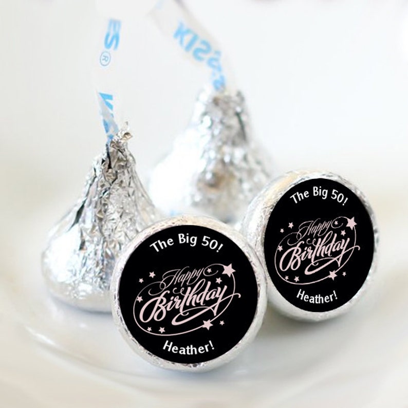 108 Hershey Kiss® Stickers Birthday Hershey Kiss Stickers Etsy