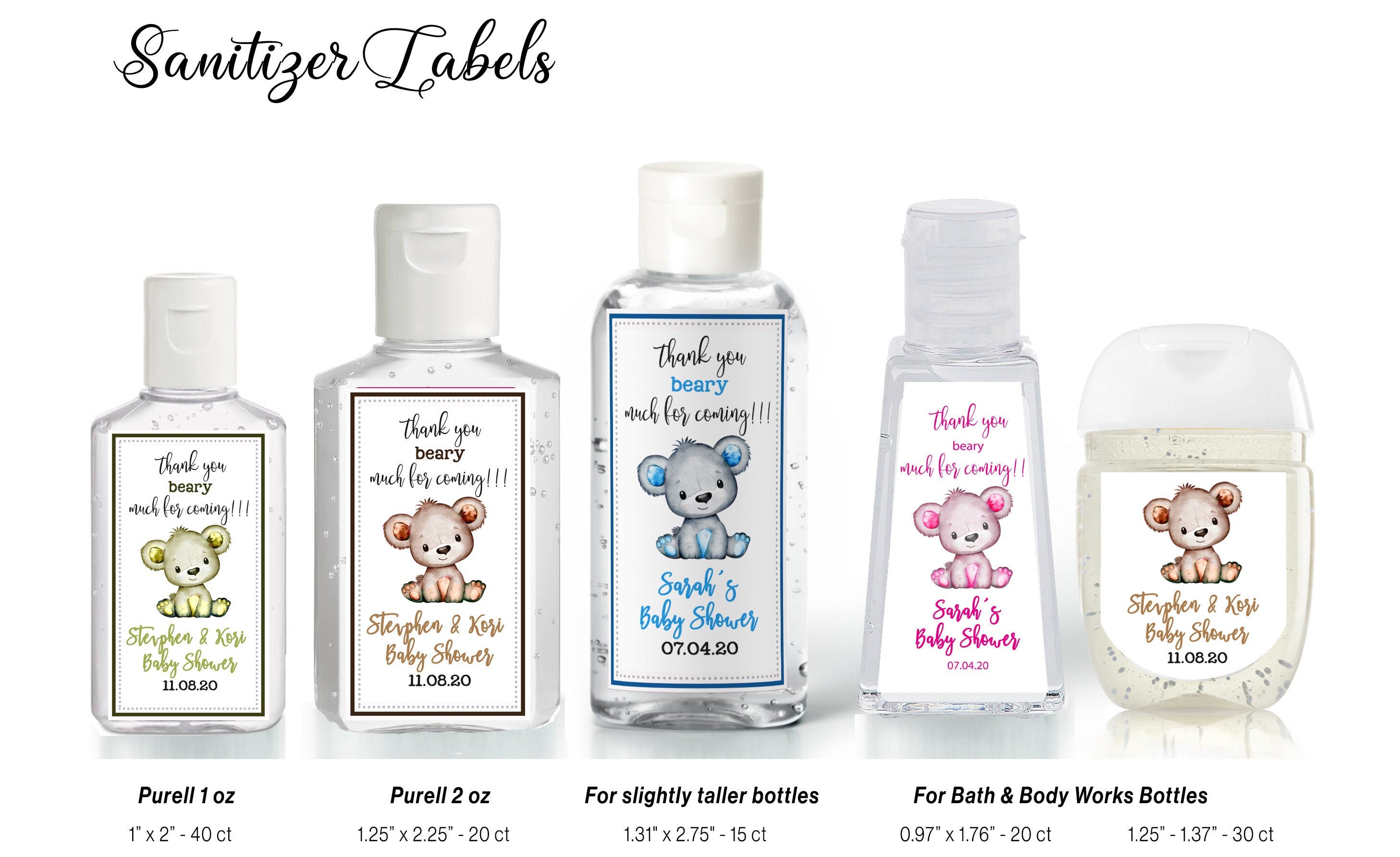 Personalized Mini Hand Sanitizer Labels For 1 Oz 8 Oz Etsy