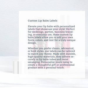 Personalized Lip Balm Labels - Our Love is the Balm - Etsy