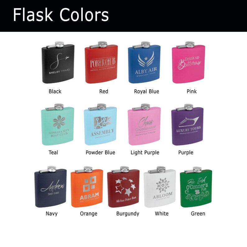 Personalized Matte Baby Blue Flask Custom Flask Engraved - Etsy