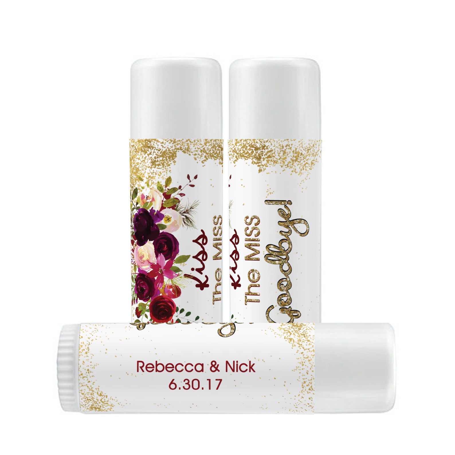 Lip Balm Labels Personalized Lip Balm Labels Kiss the Miss - Etsy