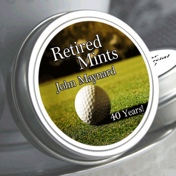 Golf Retirement Mint Tins- - RetireMints - Golf - Retirement Favors ...