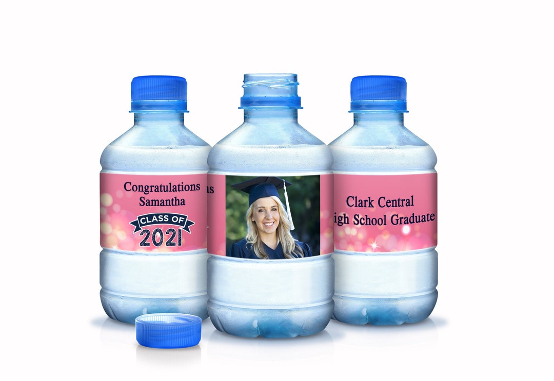 30 Graduation Water Bottle Labels Graduate Bottled Water Labels Custom ...