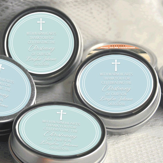 First Holy Communion, Candy Tins, Christening Mint Tins, Baptism Favors ...