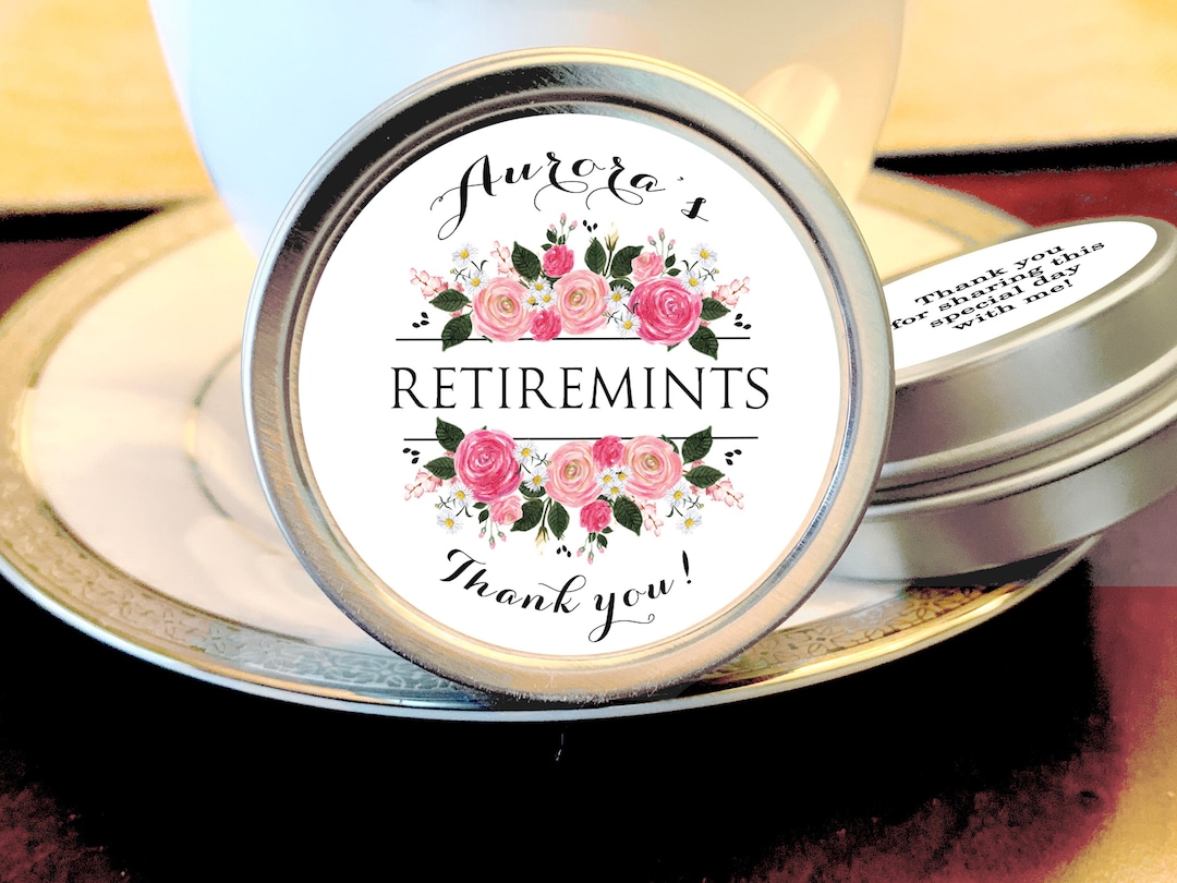 Retirement Mint Tins - Retiremints - Floral - Retirement Favors ...