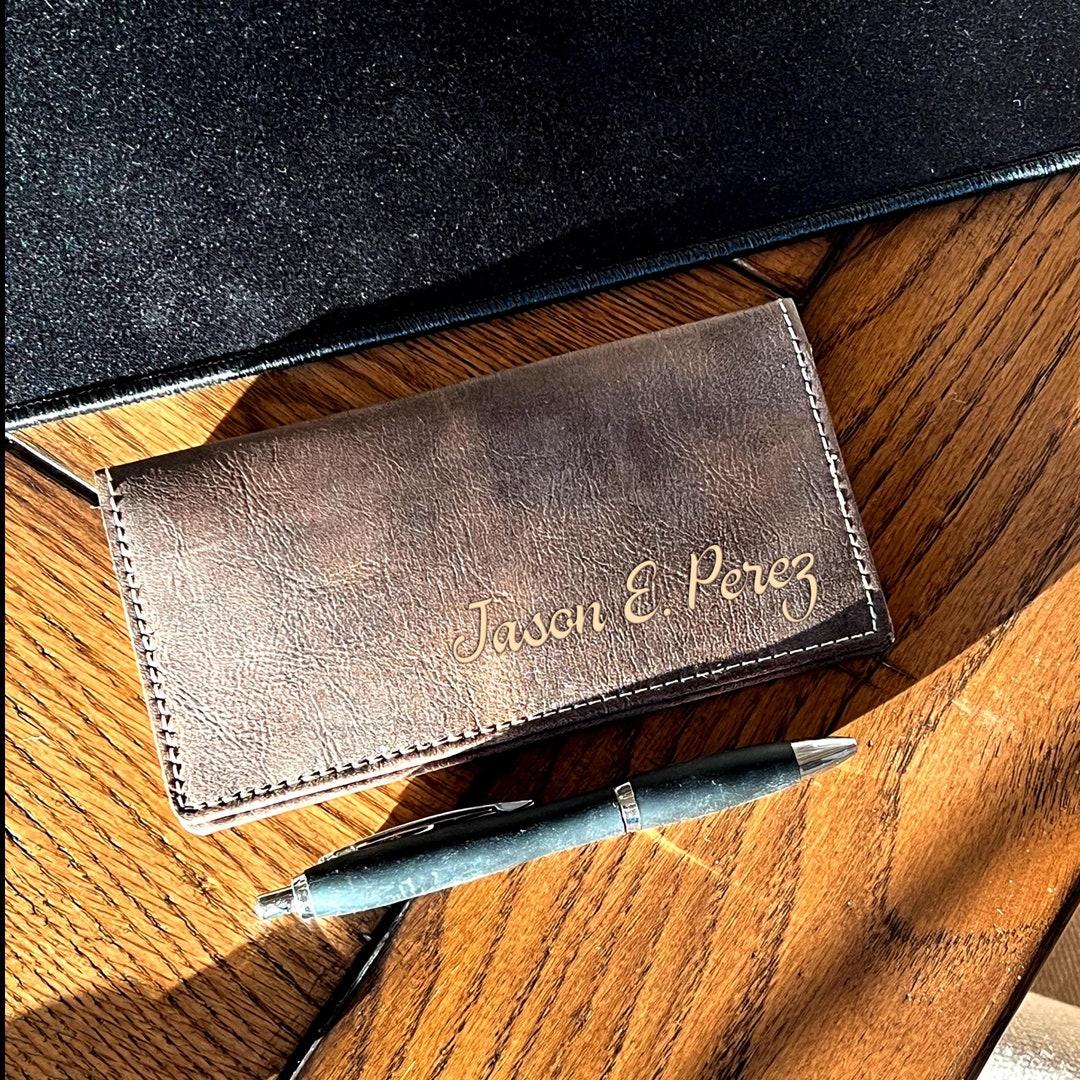 Personalized Checkbook Cover, Leather Checkbook, Checkbook Wallet and ...