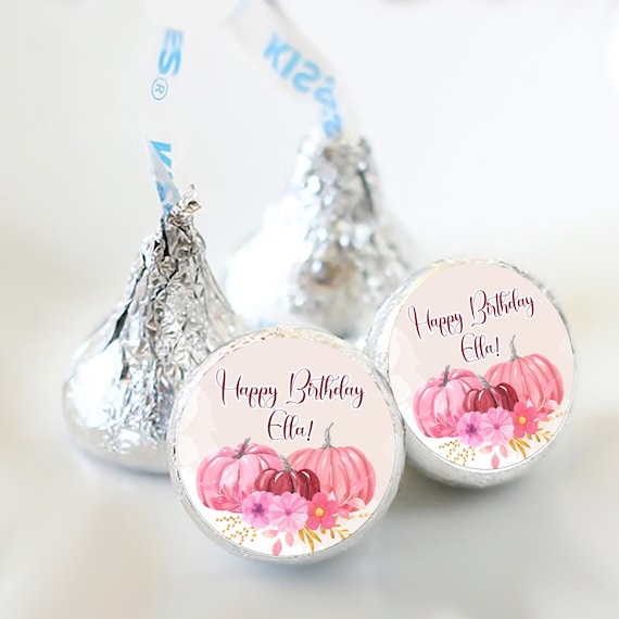 Birthday Candy Kiss® Stickers Birthday Kiss Labels Pink - Etsy