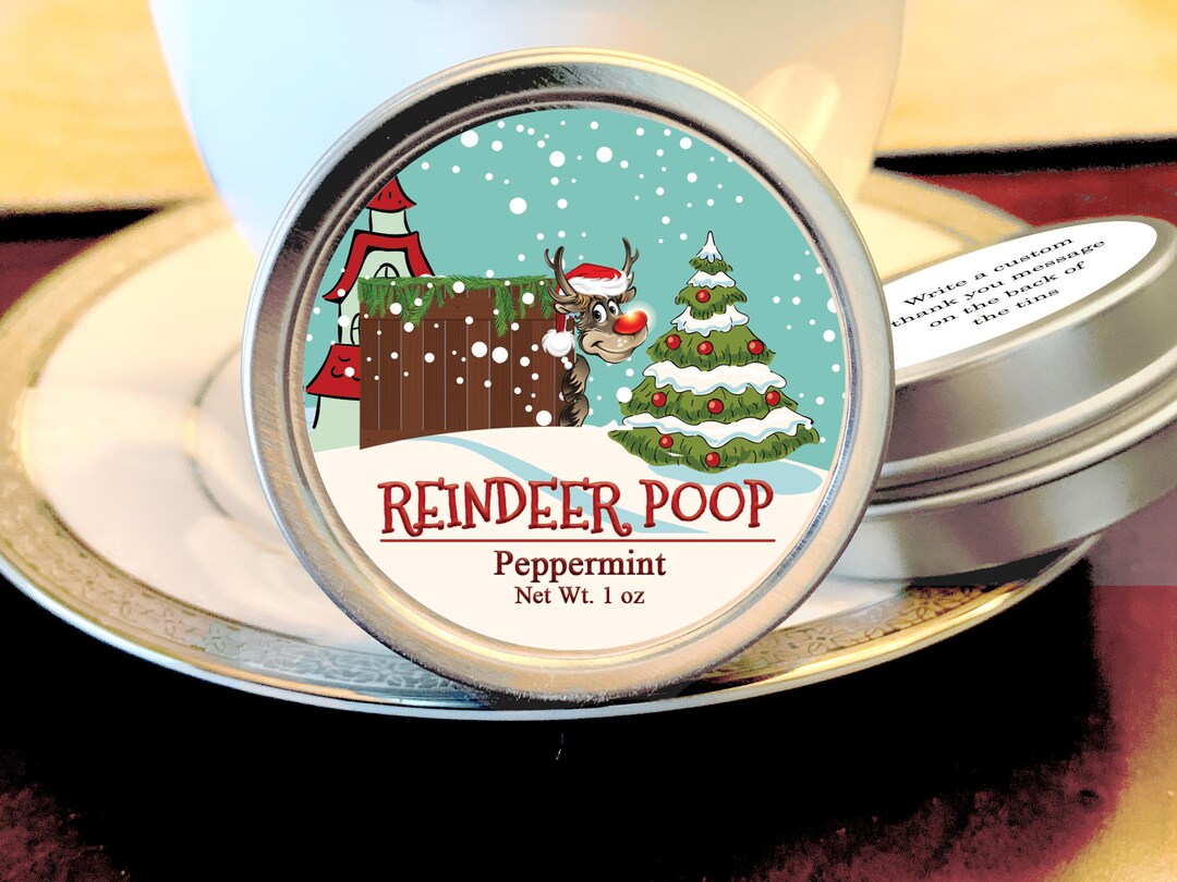 Personalized Christmas Mint Tin Favors – Reindeer Poop, Elf Poop - Etsy