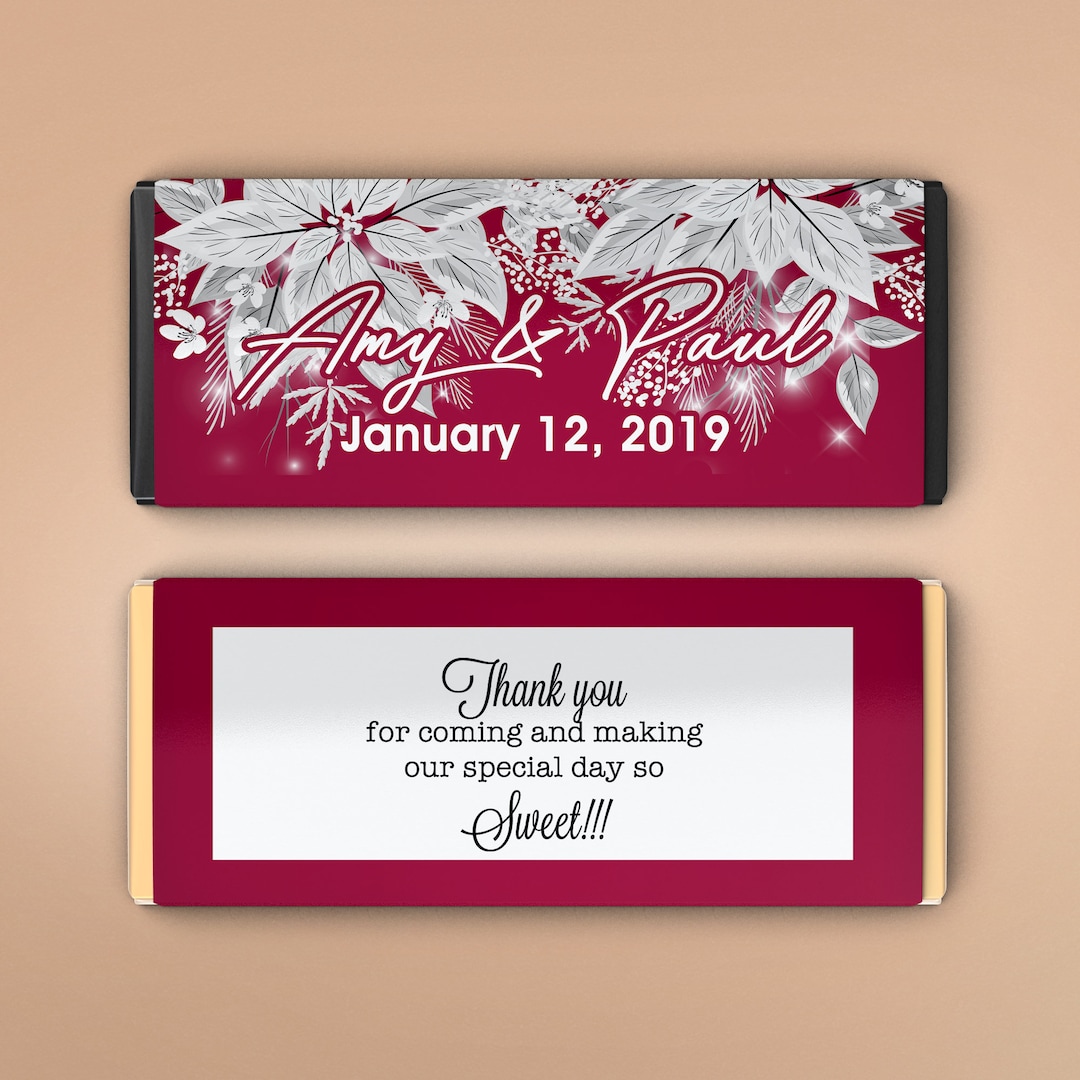 Personalized Chocolate Bar Stickers | Printed Labels for Full Size ...