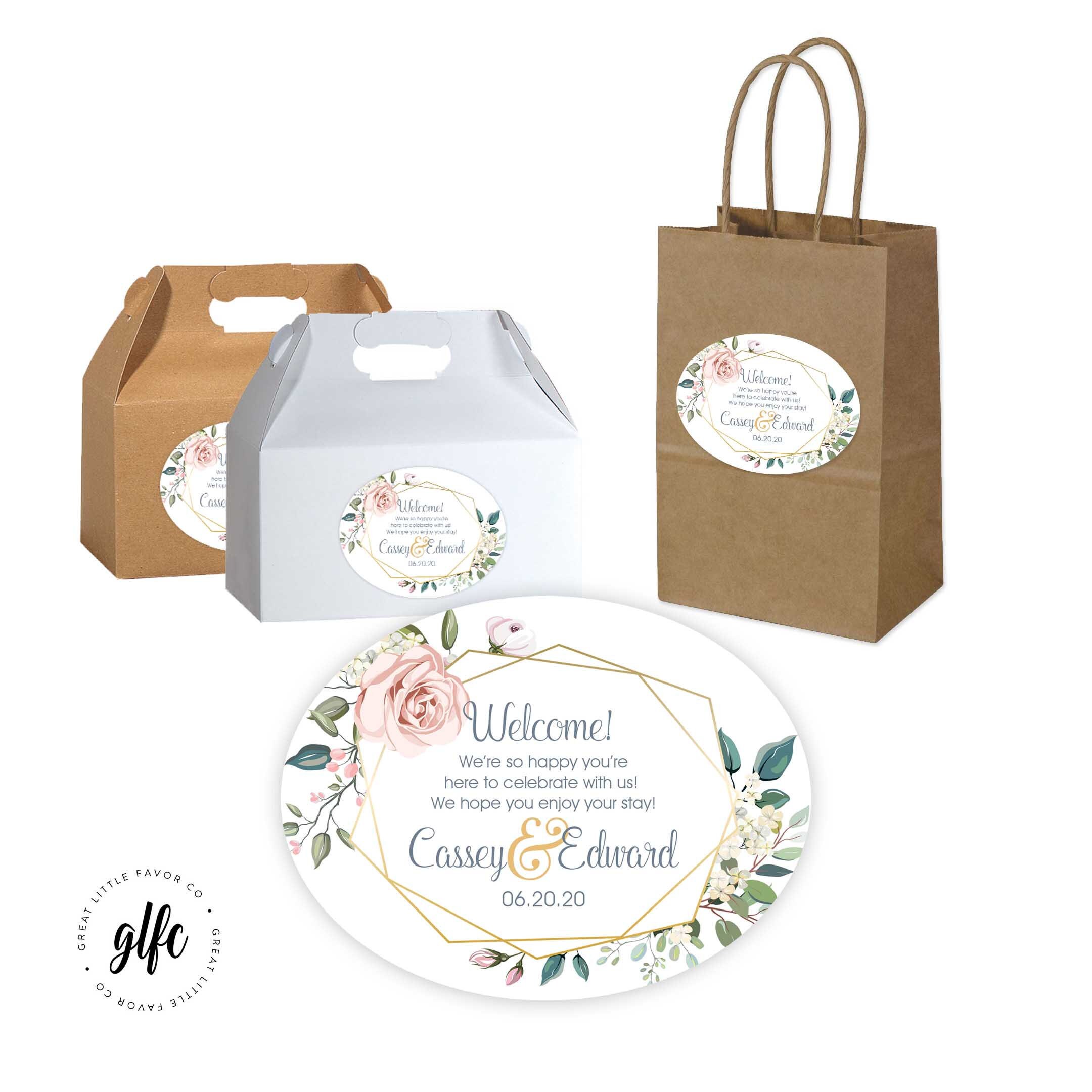 Wedding Welcome Box Favor Stickers | Gift Bag Label | Gift Basket | 4. ...
