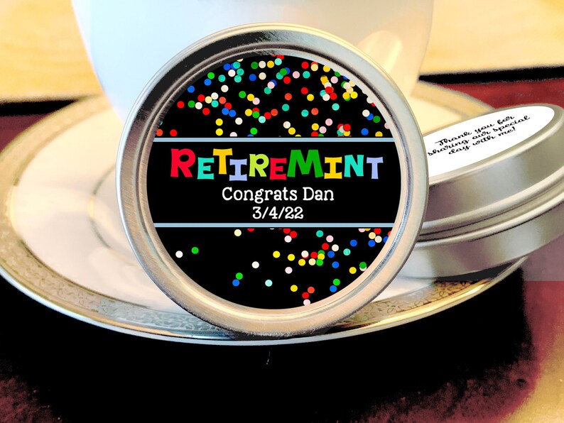 Personalized Retirement Mints Retiremints Cute Dots - Etsy