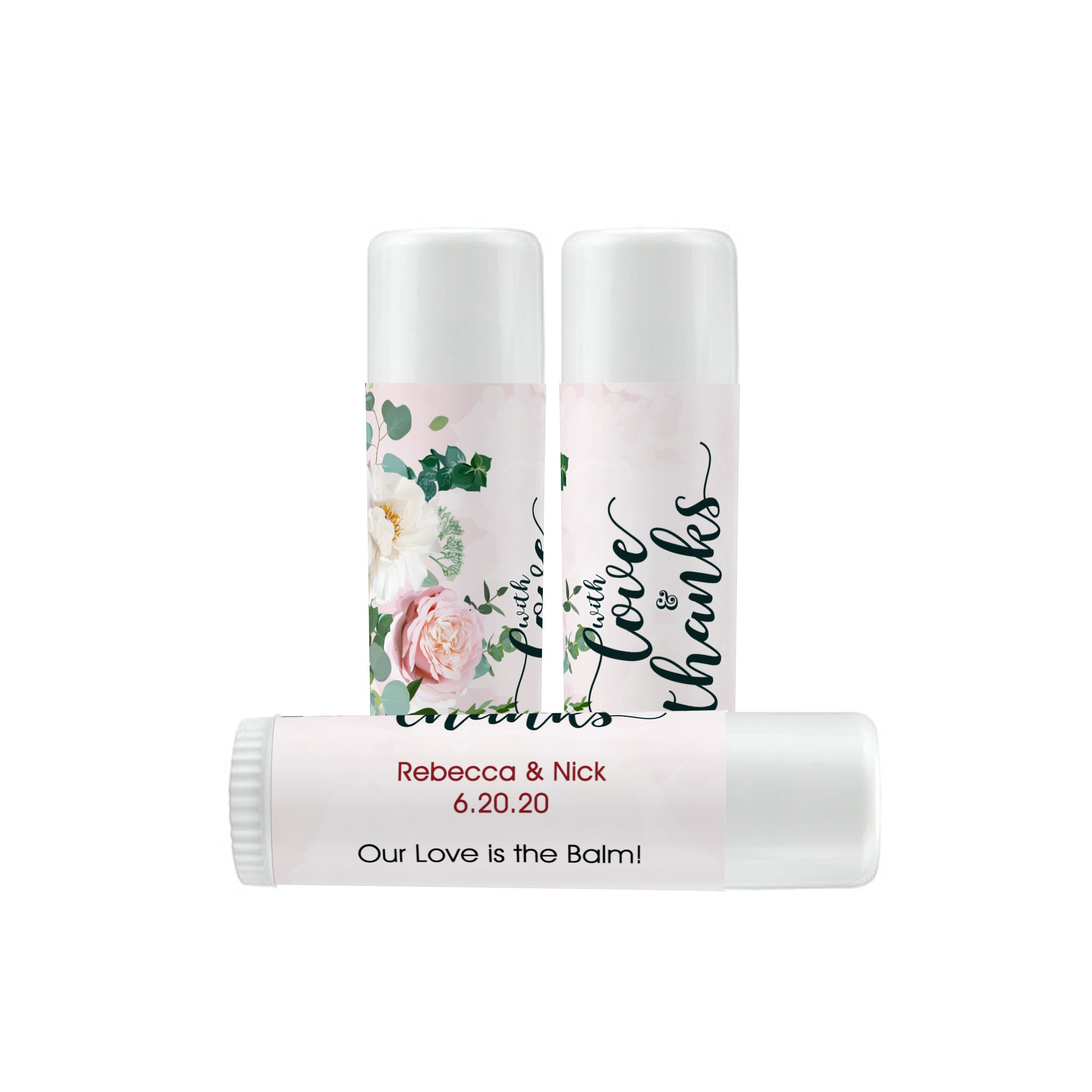Lip Balm Labels Personalized Lip Balm Labels With Love and - Etsy
