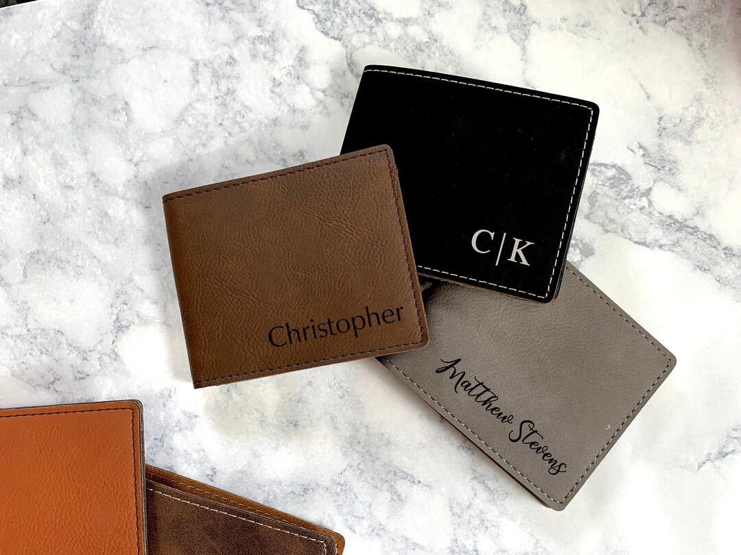 Personalized Men's Wallet, Monogrammed Wallet, Gentleman's Bifold Slim ...