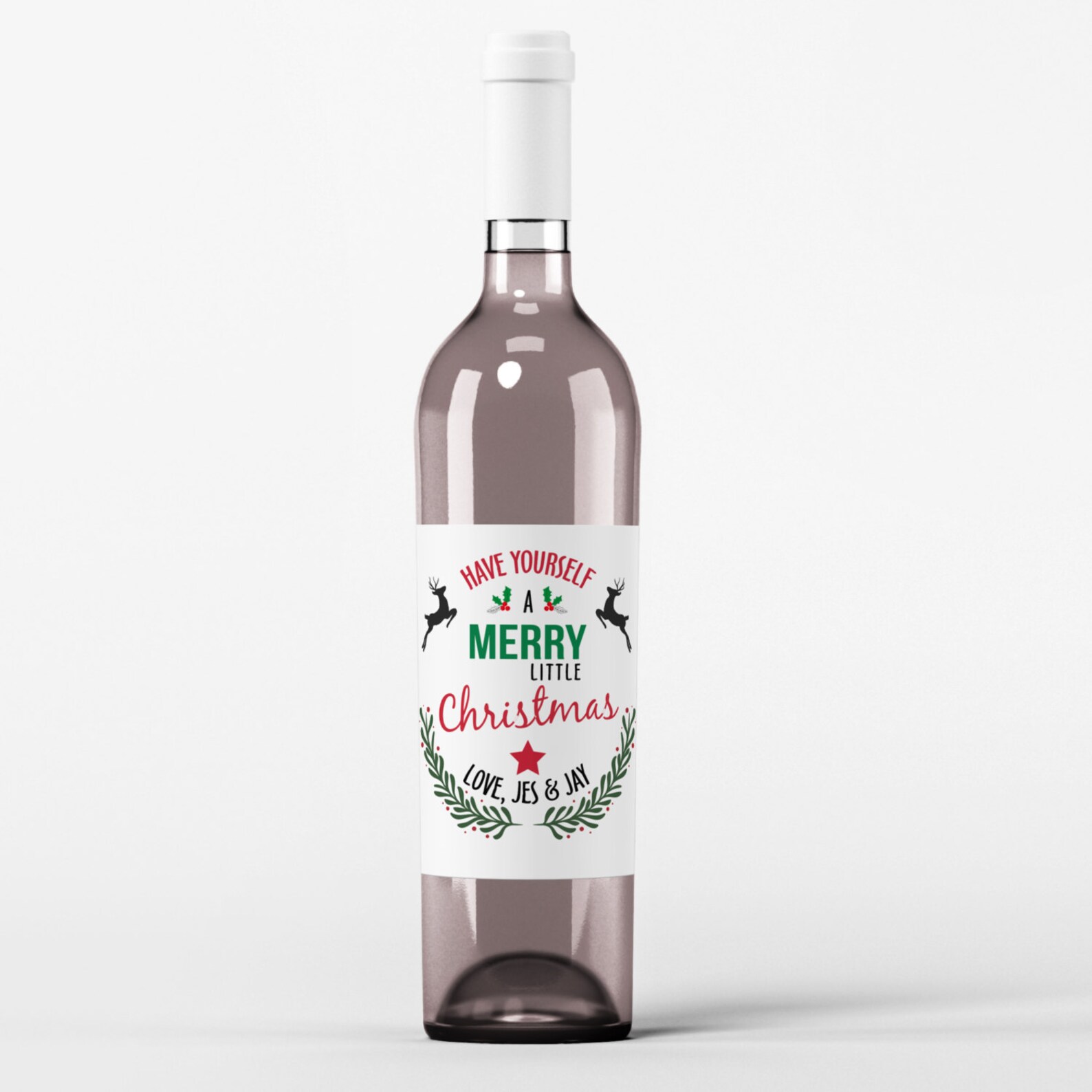 Christmas Wine Bottle Label 4 Christmas Wine Labels Have - Etsy