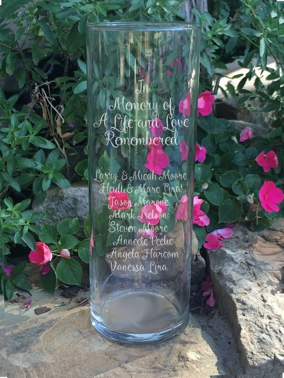 Memorial Vases - In Loving Memory Vase -Floating Wedding Memorial ...