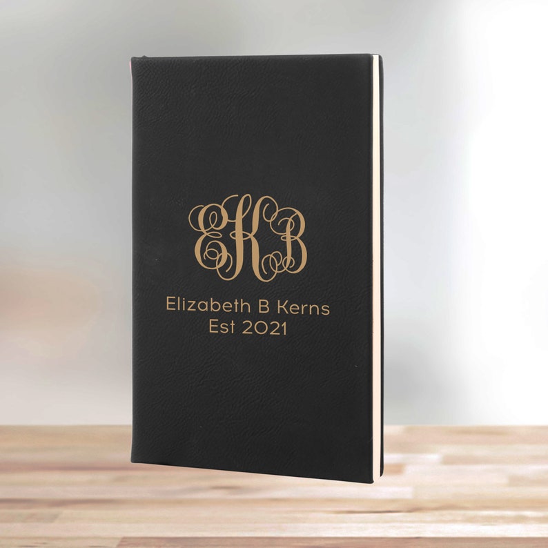 Personalized Writing Journal Black Custom Lined Journal - Etsy