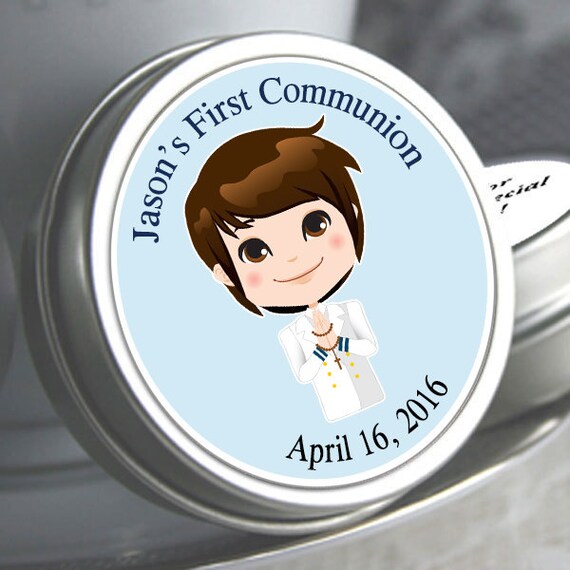 First Holy Communion, Candy Tins, Boys Holy Communion Mint Tins ...