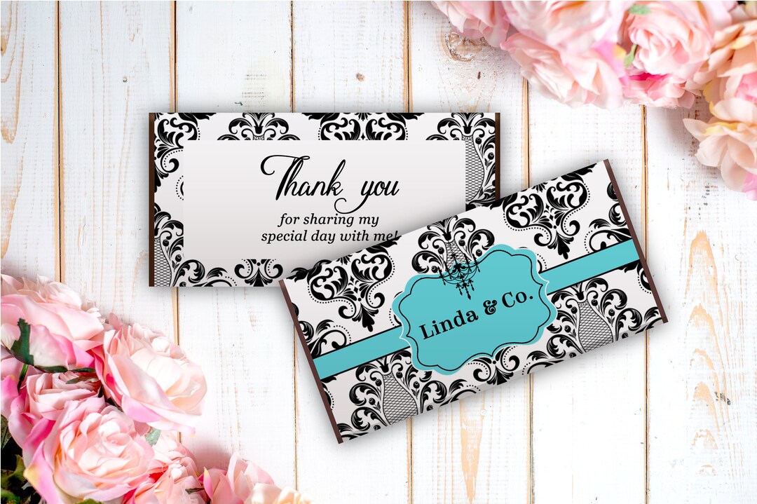 Personalized Chocolate Bar Stickers | Printed Labels for Full Size ...