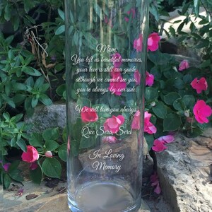Personalized Memorial Vases in Loving Memory Vase floating | Etsy