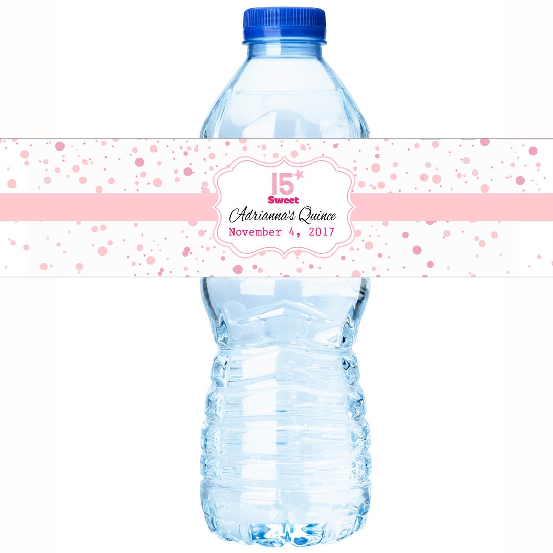30 Sweet 15 Birthday Water Bottle Labels Sweet 15 Decor - Etsy