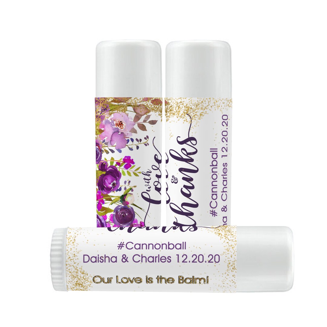Lip Balm Labels Personalized Lip Balm Labels With Love and Thanks ...
