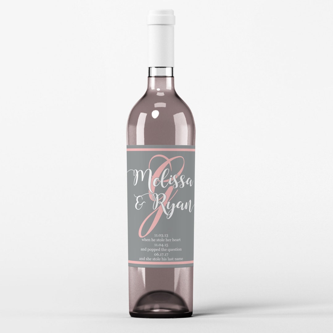 Wedding Wine Label Custom Wine Label Personalized Wine Label Wedding ...