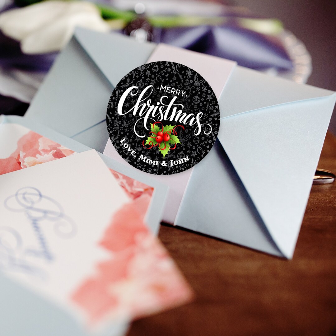 Personalized Christmas Stickers | Christmas Gift Labels | Merry ...