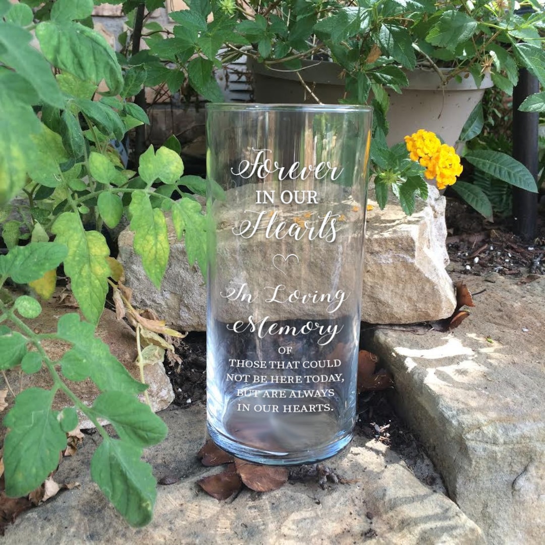 Memorial Vases in Loving Memory Vase floating Wedding Memorial Candle ...