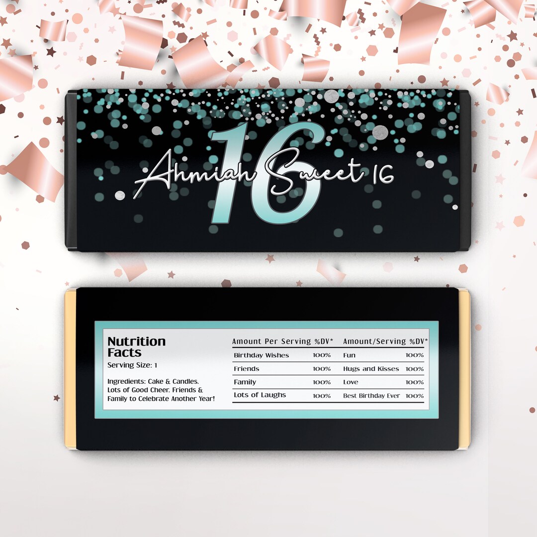 Personalized Chocolate Bar Stickers | Printed Labels for Full Size ...