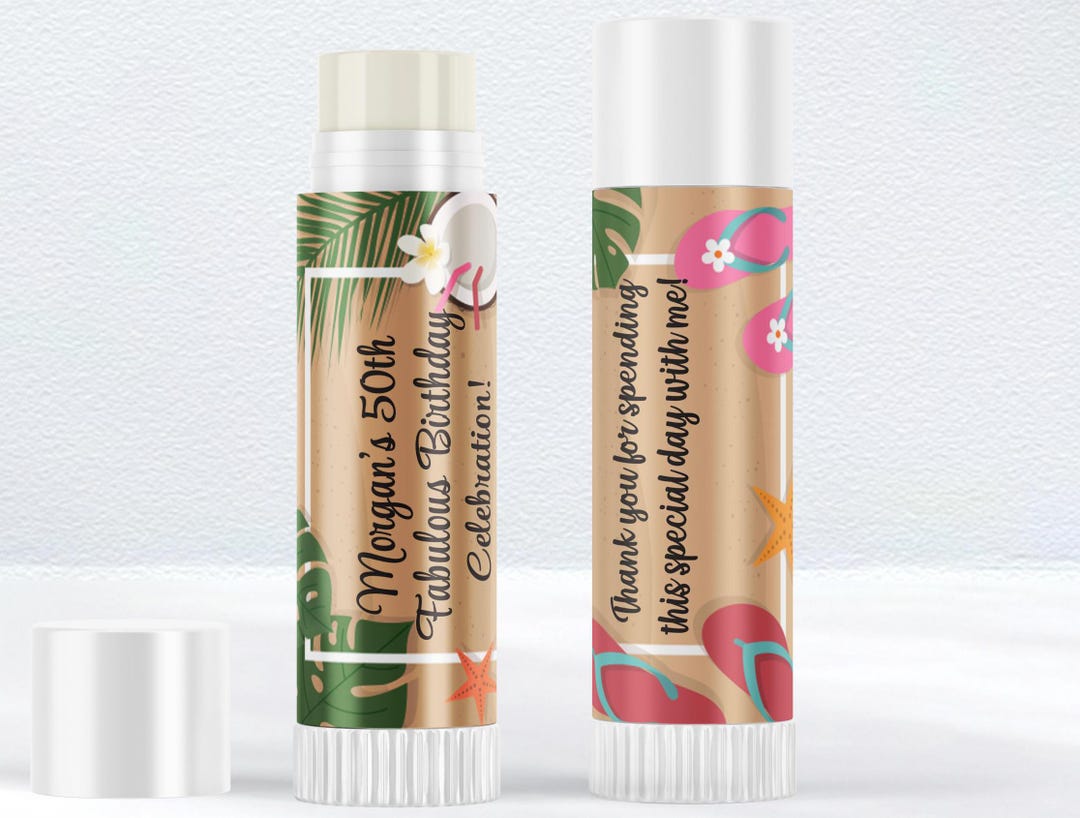 Personalized Beach Starfish Lip Balm Labels: Bridal Shower, Birthday ...