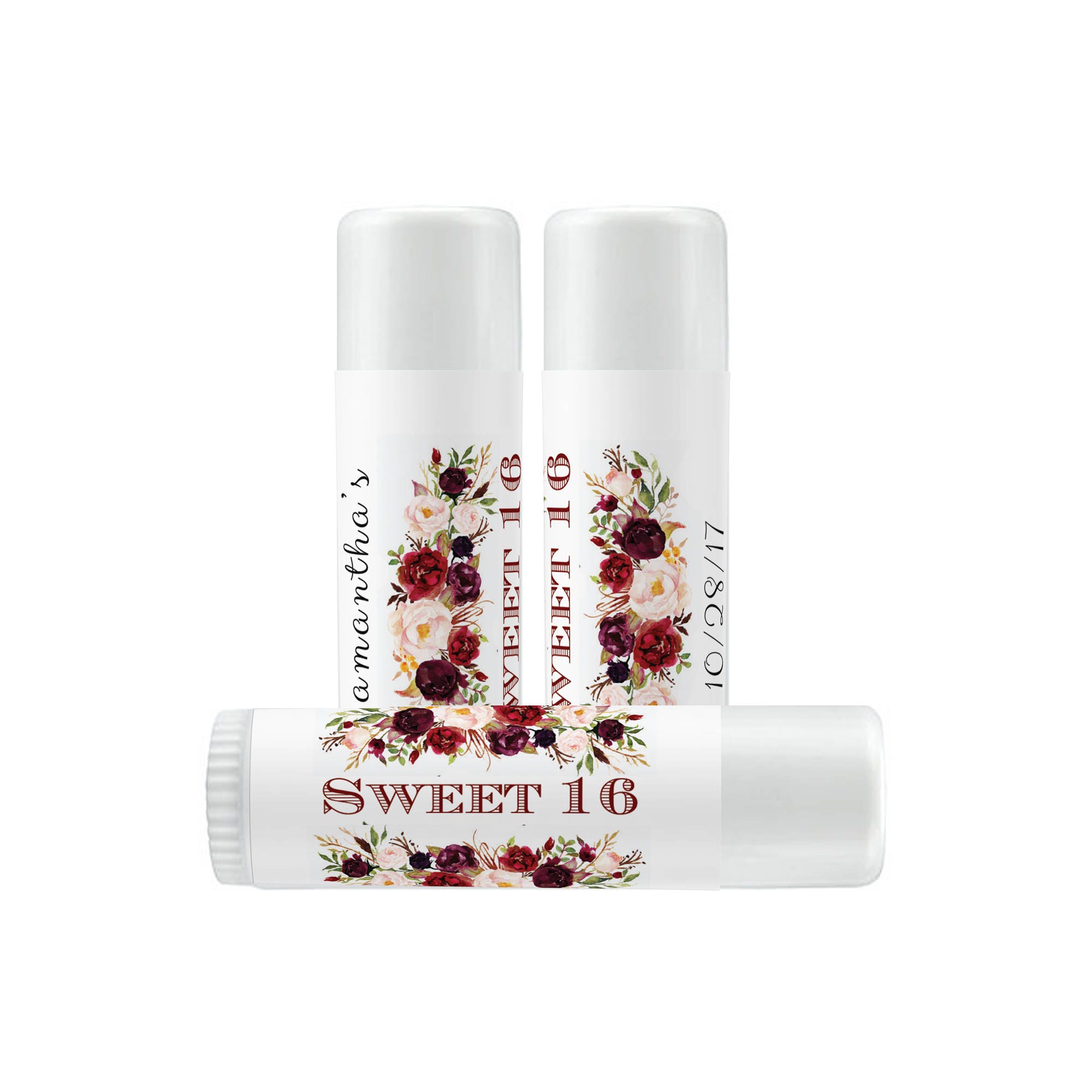 Lip Balm Labels Personalized Lip Balm Labels Sweet 16 Lip - Etsy