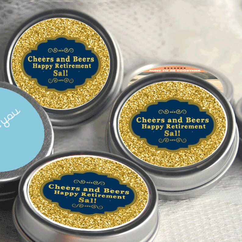 Personalized Retirement Mint Tins - Retire Mints - Retirement Favors ...