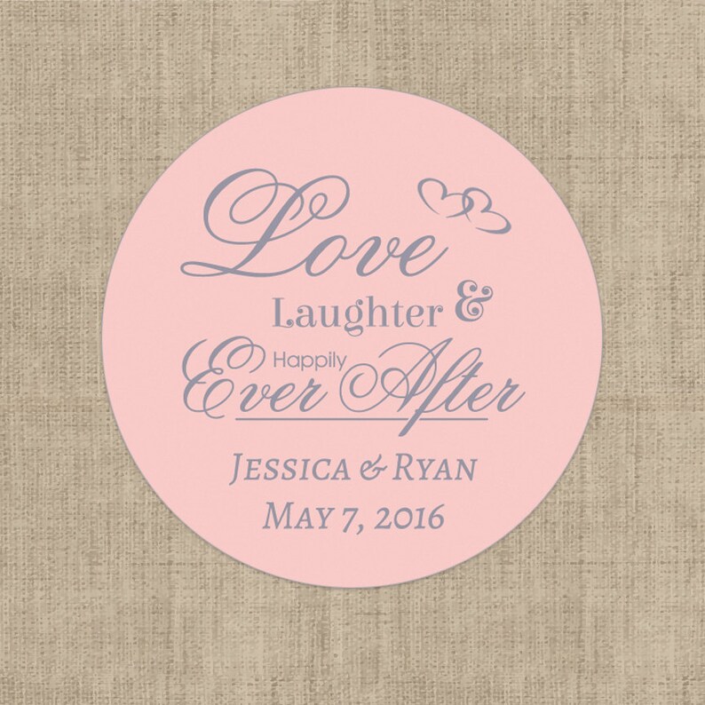 Love Laughter and Happily Ever After Stickers Custom Labels | Etsy