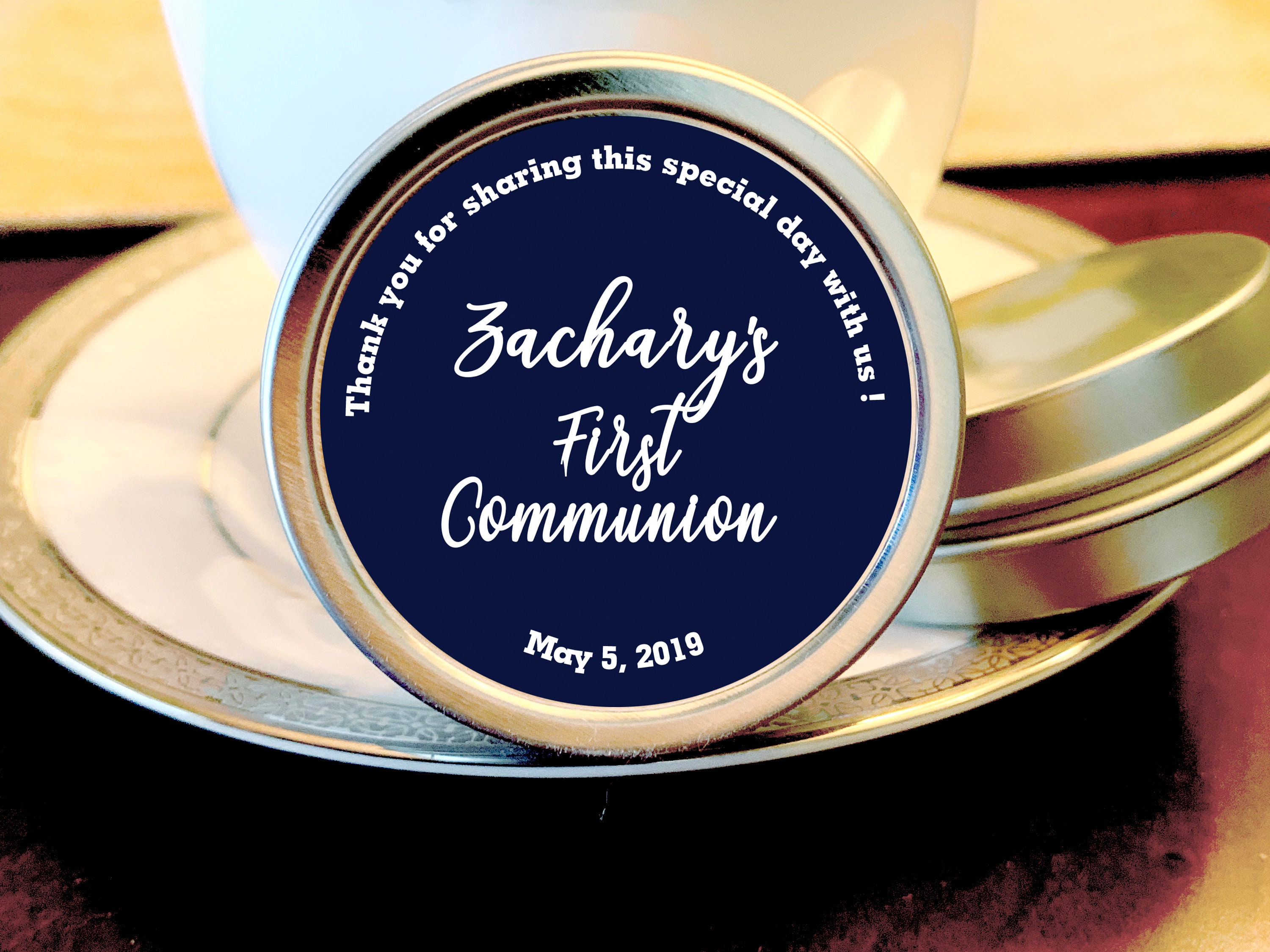 First Holy Communion Candy Tins Boys Holy Communion Mint | Etsy