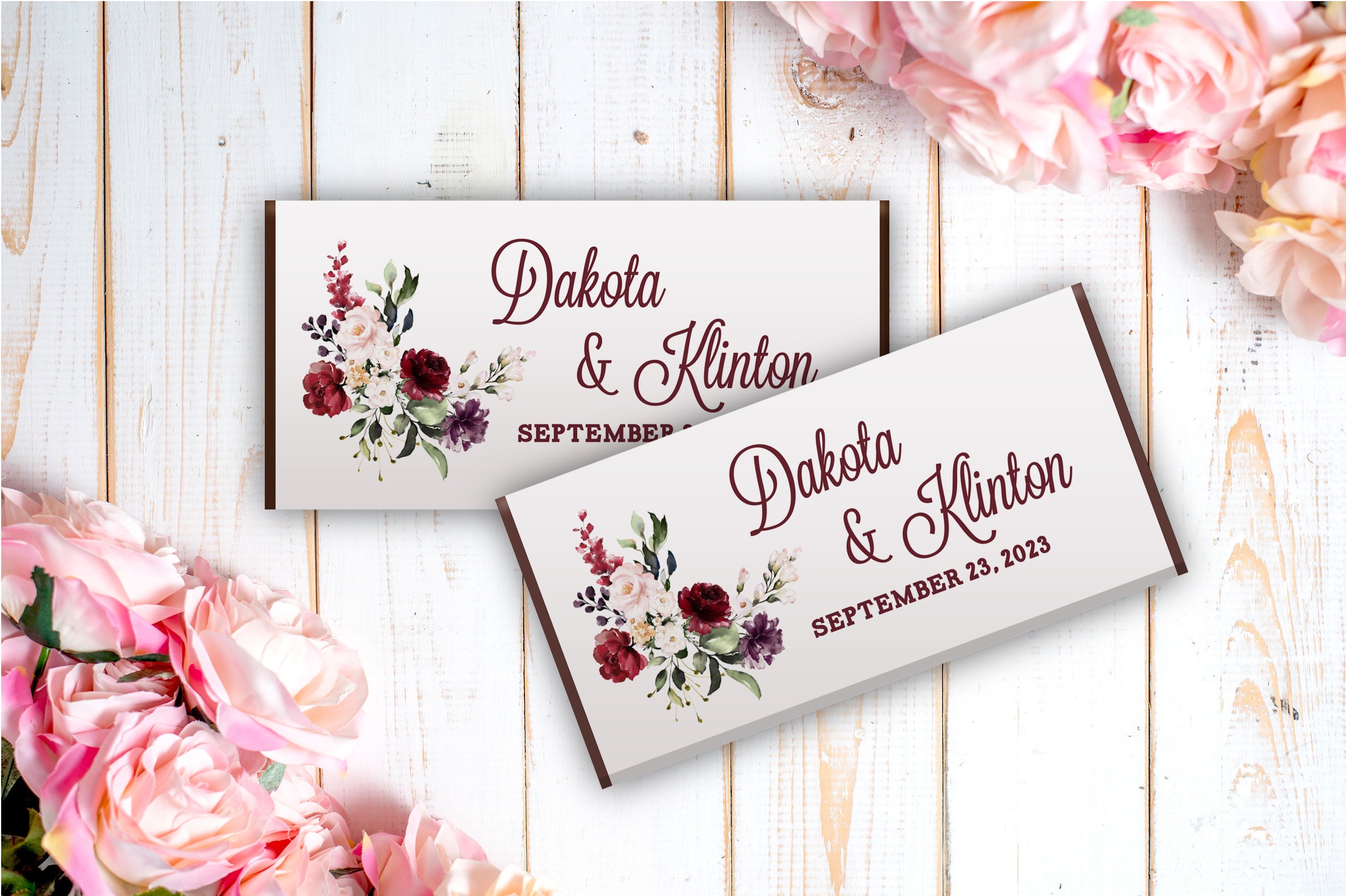 Printed Labels for Full Size Candy Bar Wedding Favors - Etsy