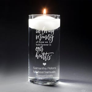 In Loving Memory Vase - Engraved Memorial Vases for Weddings & Candles ...