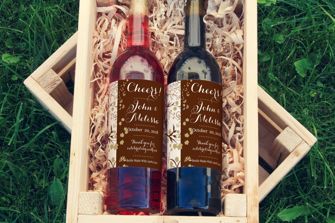 Fall Wedding Favors Wedding Wine Labels Fall Vines Wine Labels Autumn ...