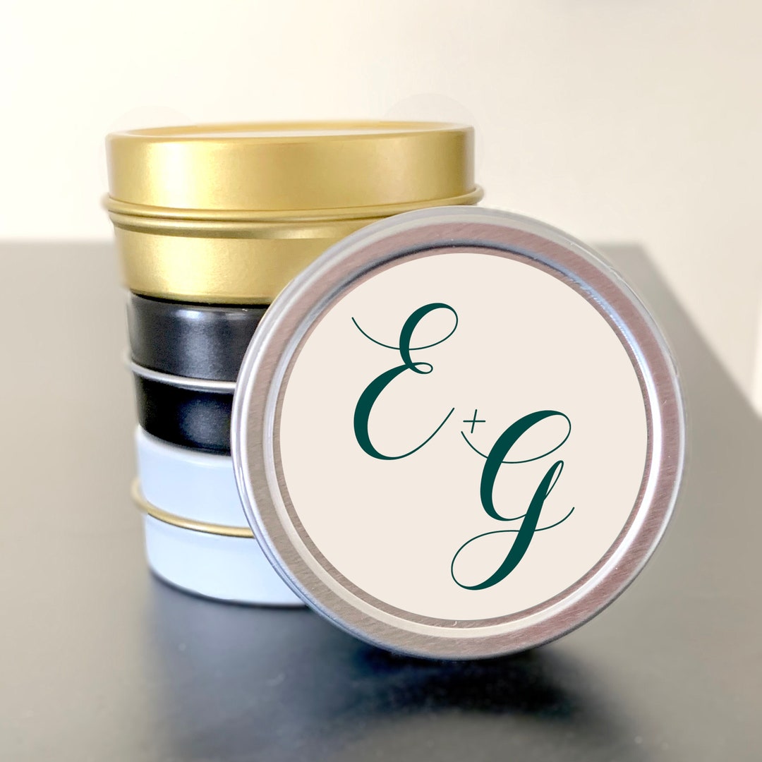 Personalized Mint Tin Wedding Favors – Custom Monogram Design, Empty or ...