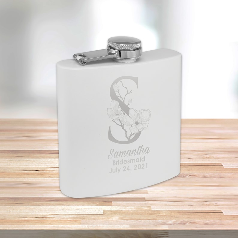 Personalized Matte Baby Blue Flask Custom Flask Engraved - Etsy