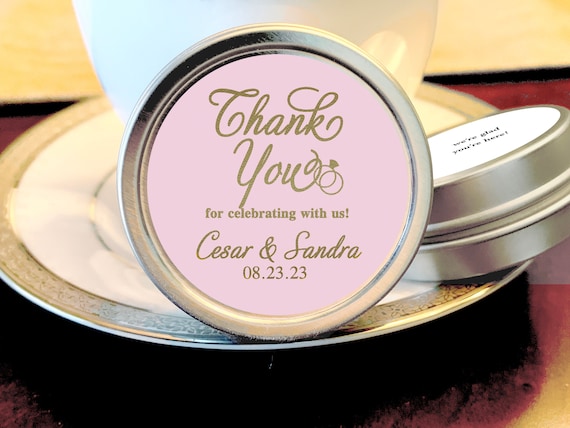 Personalized Thank You Tin Mints Wedding Favor - Wedding Favors ...