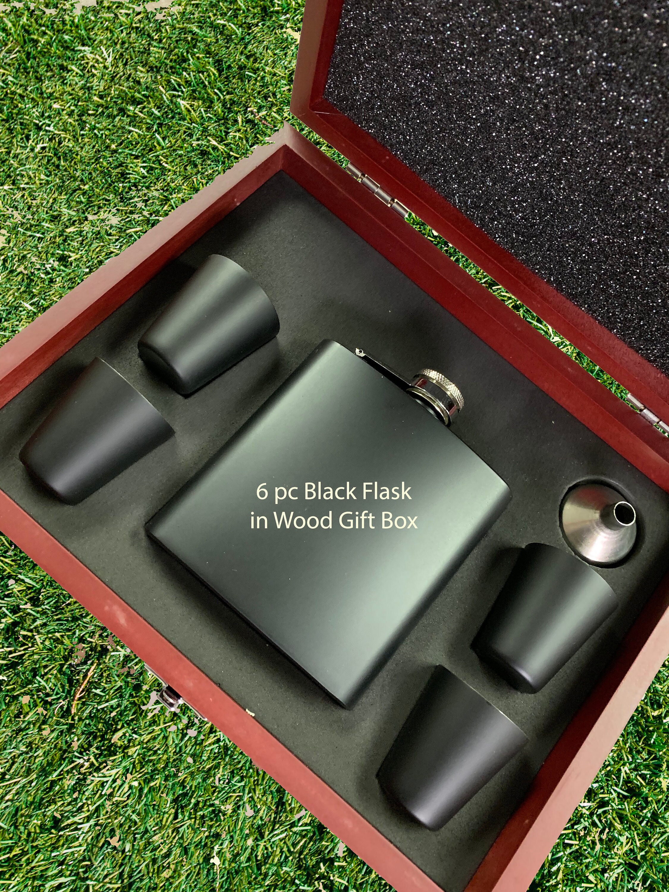 Personalized Engraved Flask Personalized Black Flask | Etsy