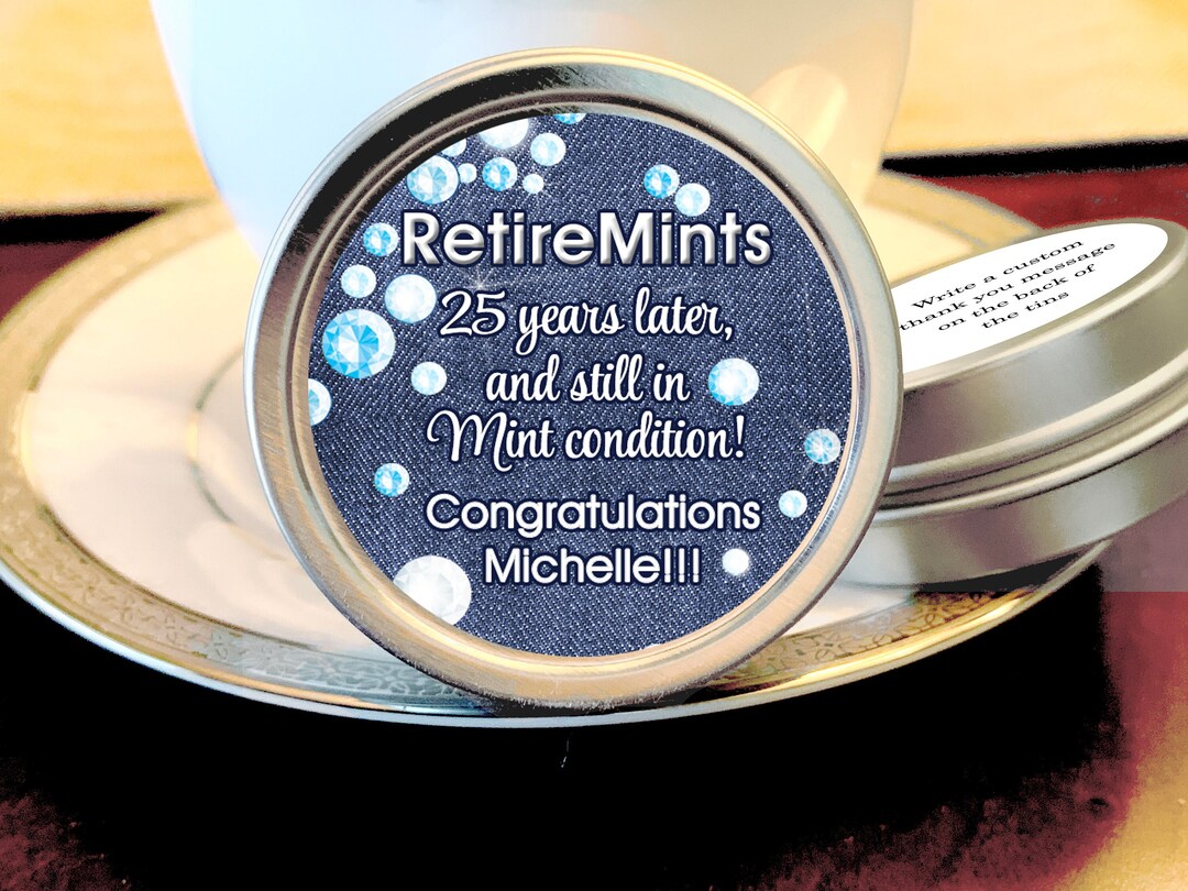 Mint Tin Retirement Favors | Retirement Mints | Retirement Decor ...