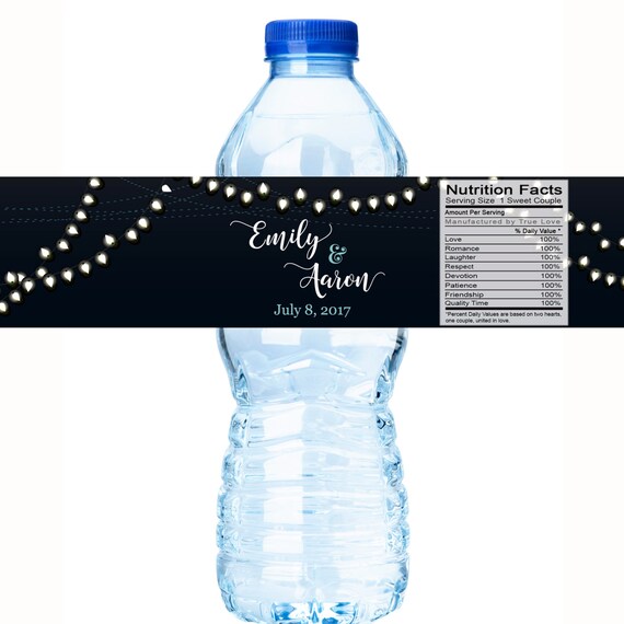 30 Personalized Custom Glowing String Lights Waterproof Water Bottle ...