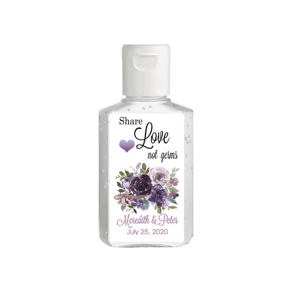 Purell hand sanitizer labels 2 oz. size - Bridal Shower Labels - Purple ...
