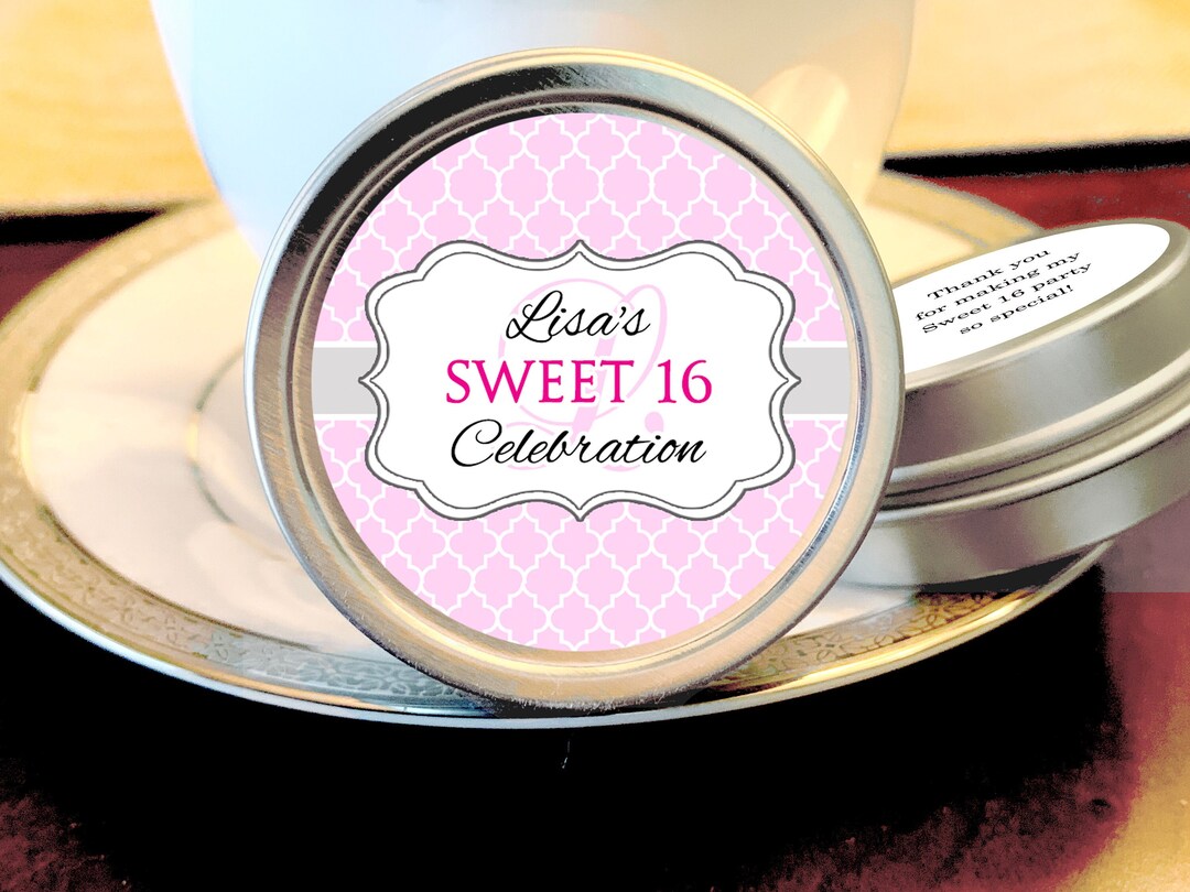 Personalized Sweet 16 Mint Tins | Birthday Favors | Party Favors ...