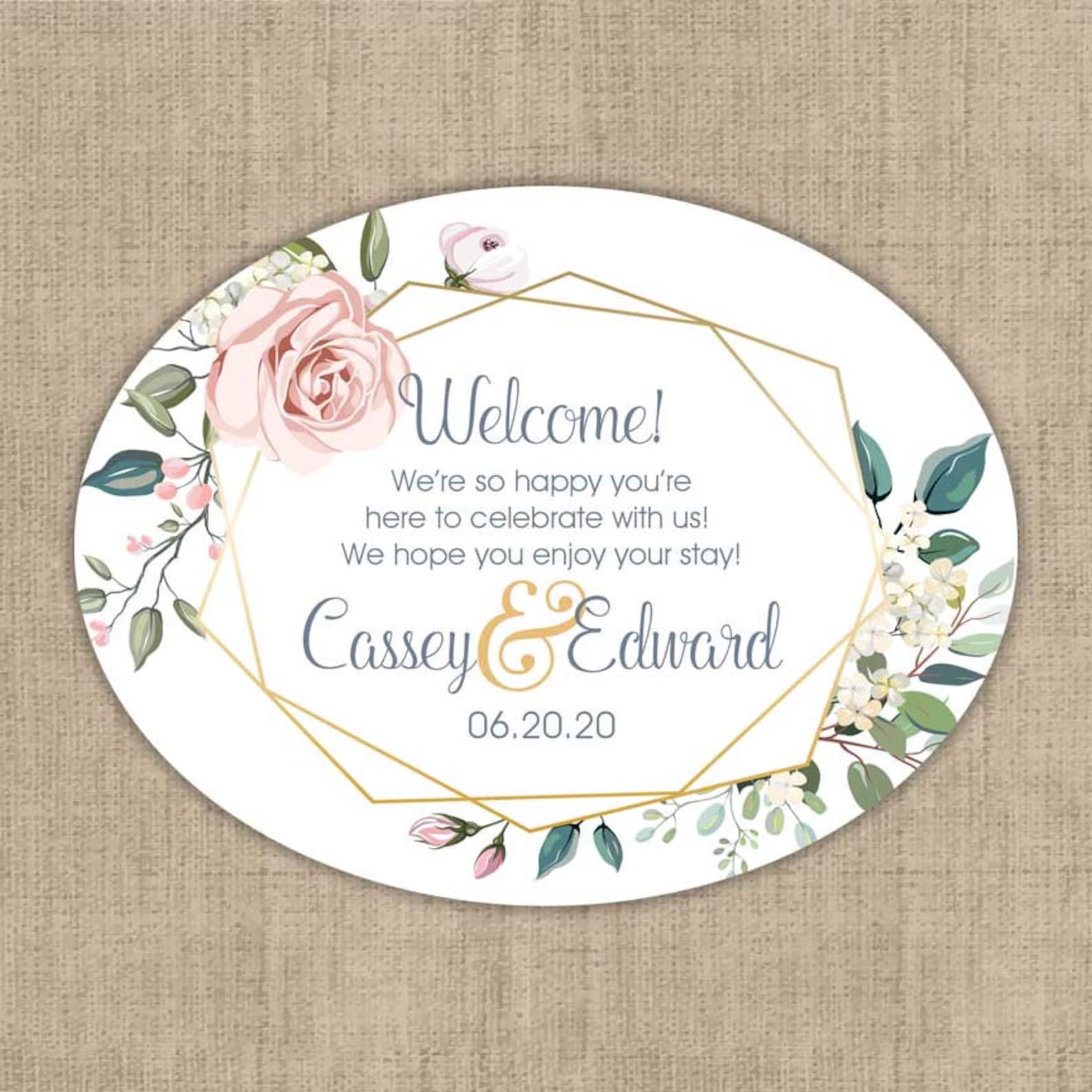 Wedding Welcome Box Favor Stickers Gift Bag Label Gift | Etsy