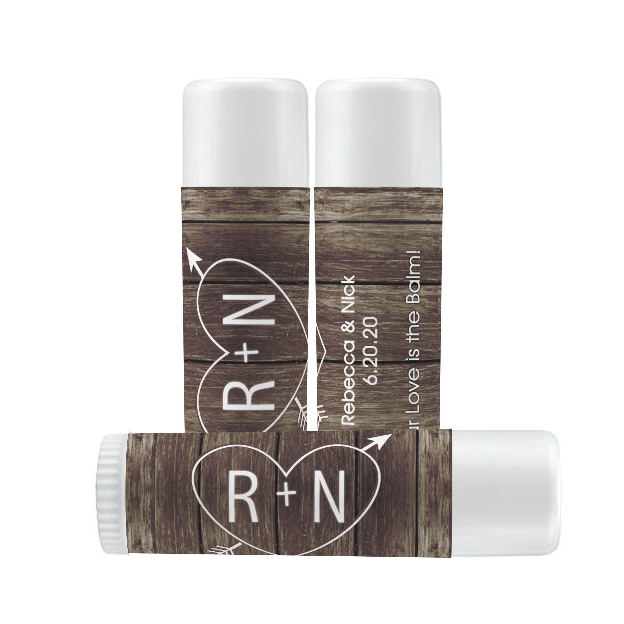 Rustic Chap Stick Labels Wedding Lip Balm Favor Stickers | Etsy