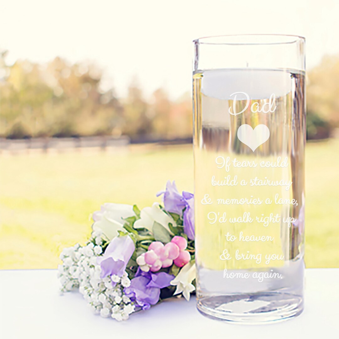 Memorial Vases in Loving Memory Vase floating Wedding Memorial Candle ...